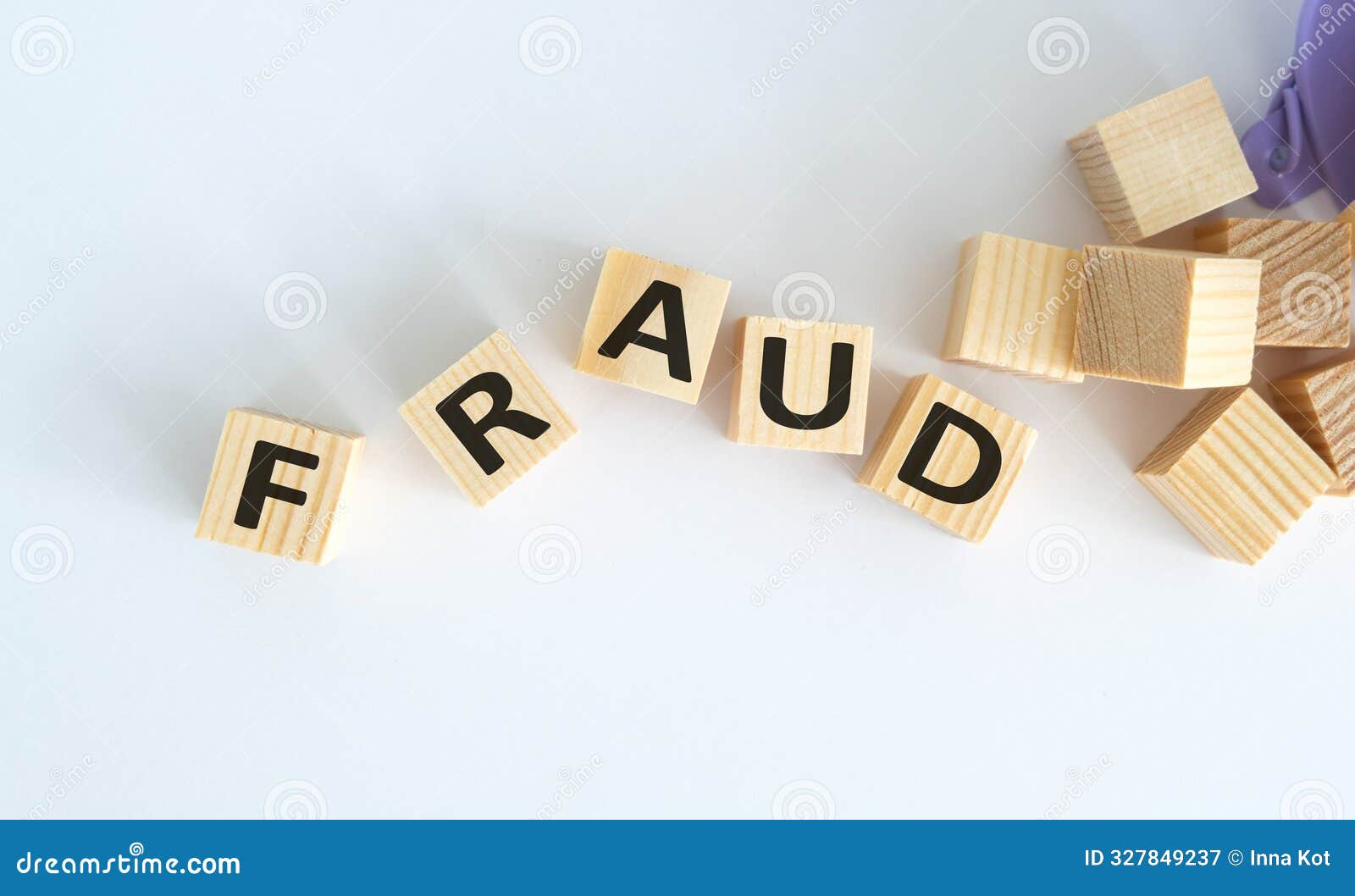 FRAUD Text on Alphabet Wood Blocks, Fraud Detect, Focus, and Learning ...