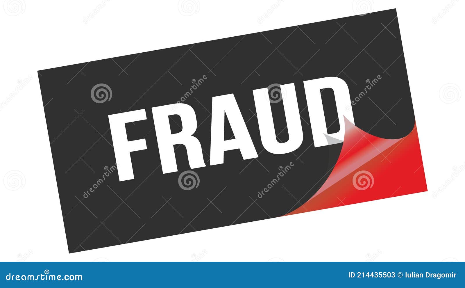FRAUD Text on Black Red Sticker Stamp Stock Illustration - Illustration ...