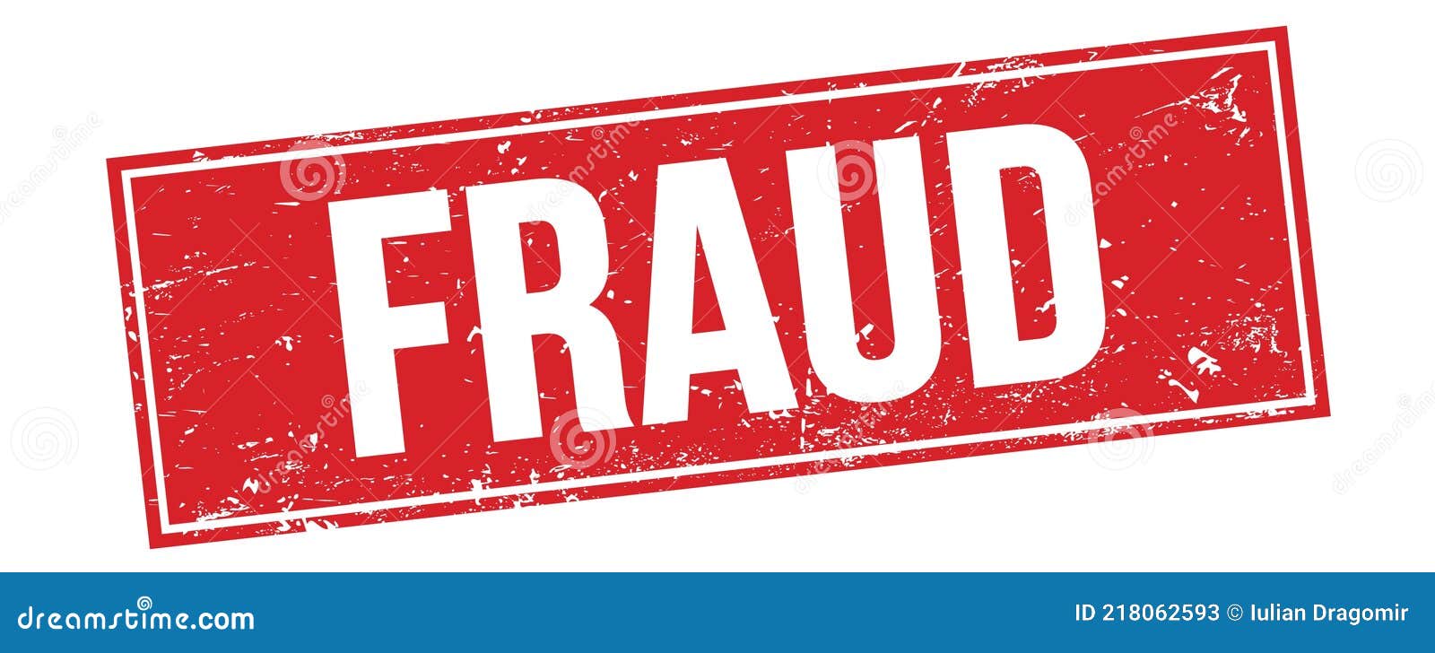 FRAUD Text on Red Grungy Rectangle Stamp Stock Illustration ...