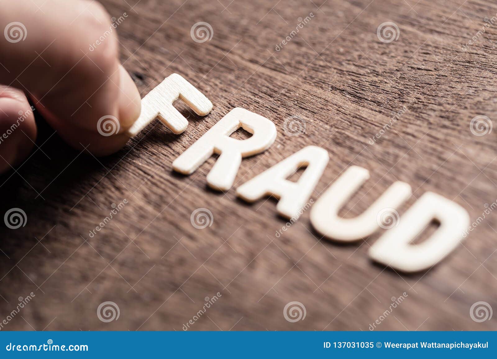 Fraud Wood Word stock image. Image of claim, protect - 137031035