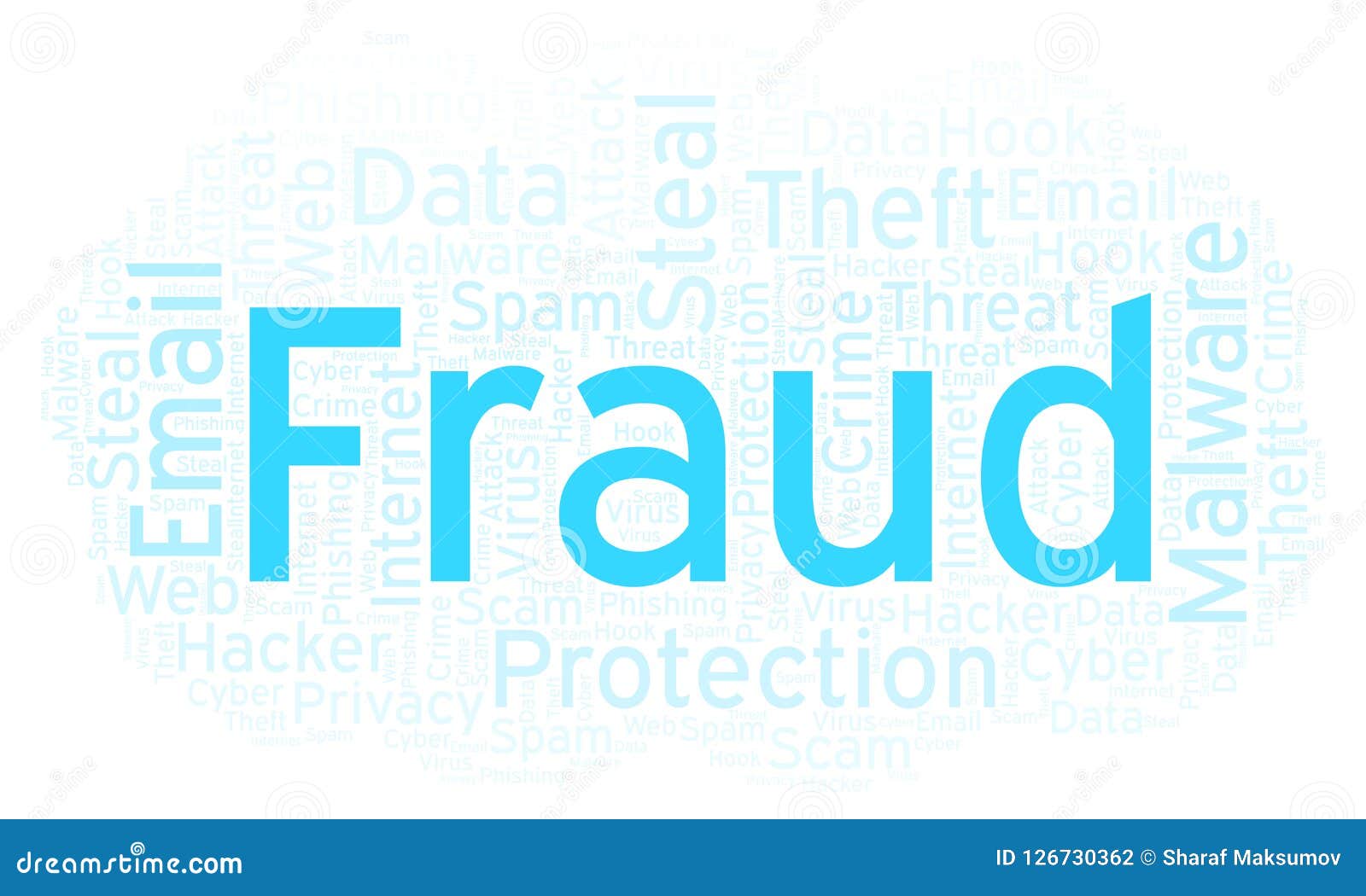 Fraud word cloud. stock illustration. Illustration of hook - 126730362