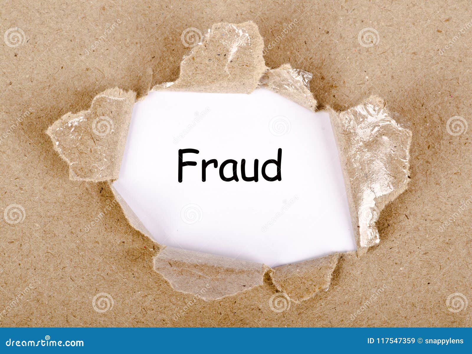 Fraud Word Written on Torn Paper Stock Illustration - Illustration of ...
