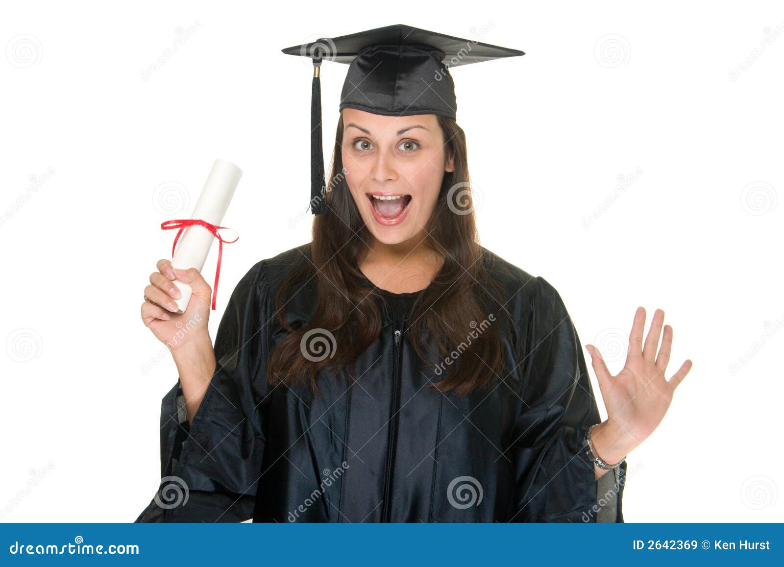 Frauen-Absolvent Mit Diplom 9 Stockbild - Bild von grad, vorstand: 2642369