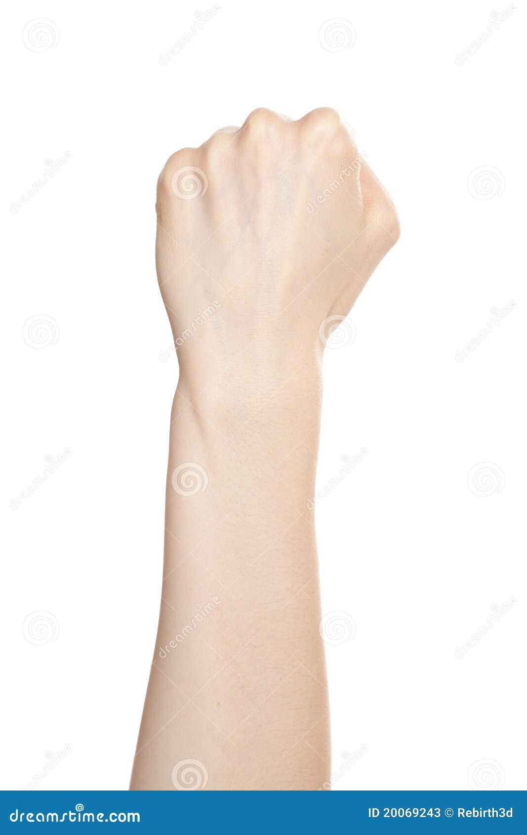 Frauenhand in einer Faust stockbild. Bild von symbol - 20069243