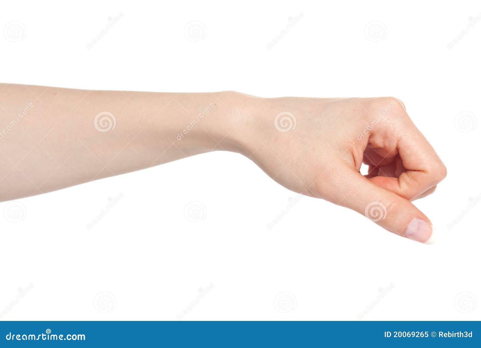 Frauenhand in einer Faust stockbild. Bild von faust, konzepte - 20069265