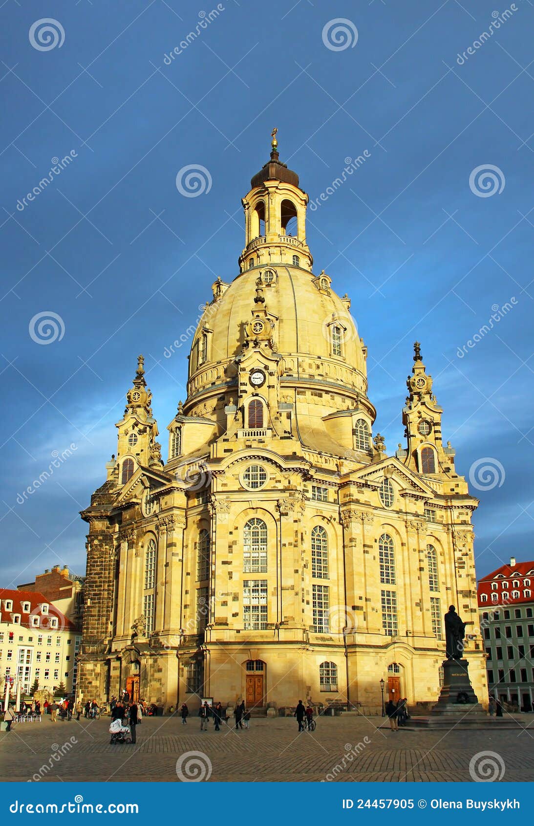 Frauenkirche a Dresda, Germania Immagine Editoriale - Immagine di ...