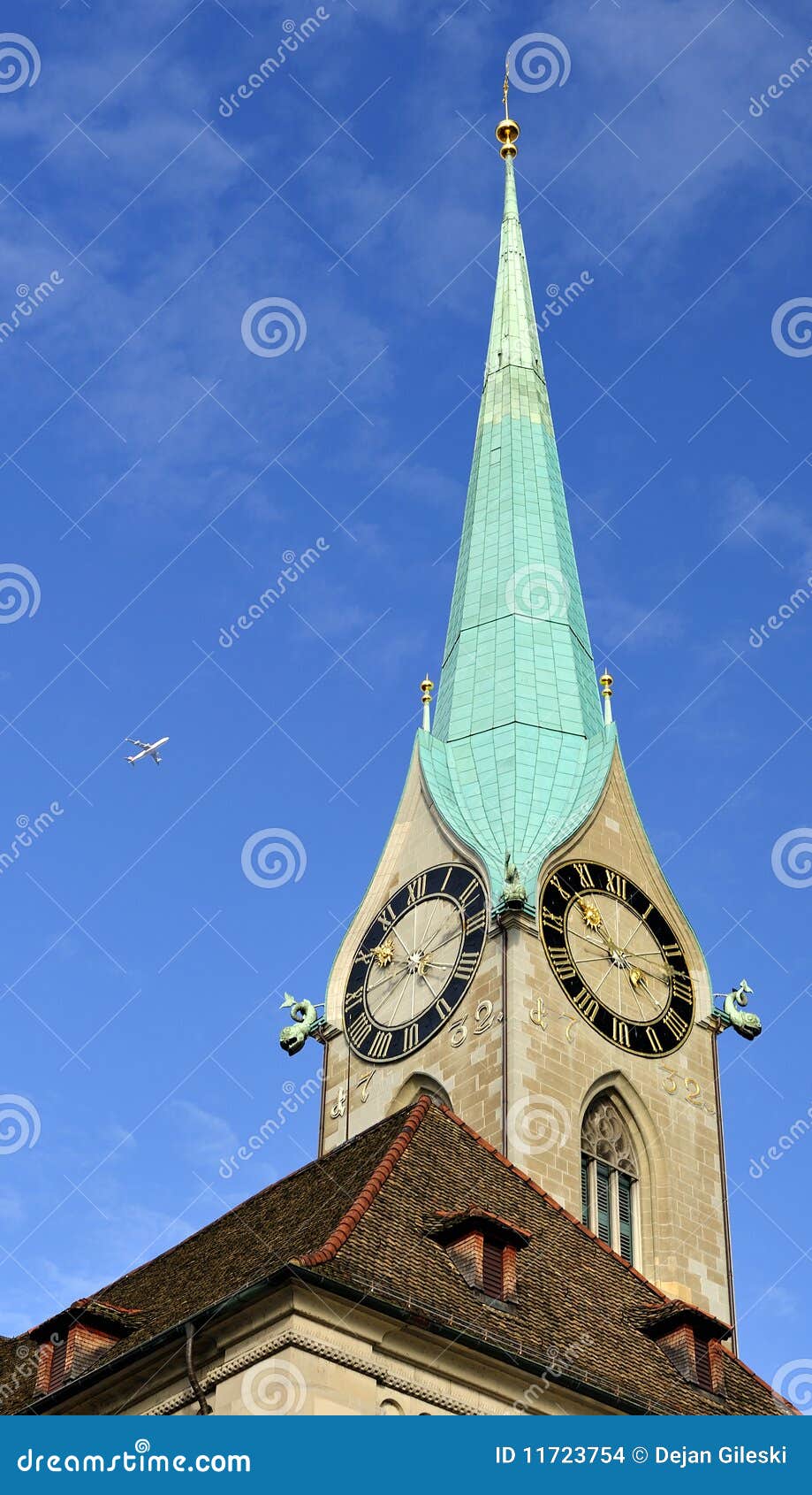 Fraumunster Church in Zurich Stock Photo - Image of monastery, antique ...