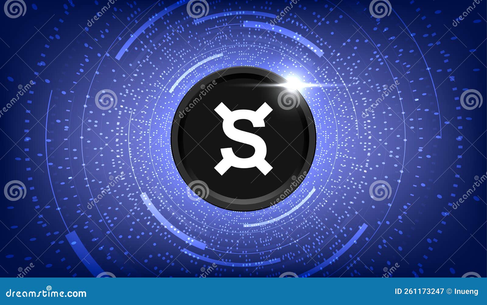 Frax Coin Crypto Currency Themed Banner. FRAX Icon On Modern Black ...