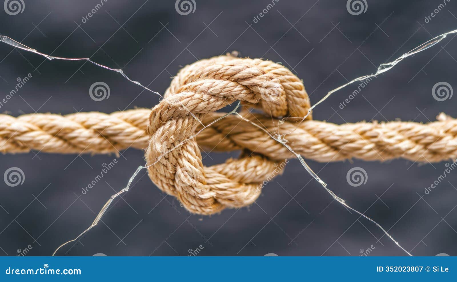 Frayed and Failed: a Conceptual Image of Broken Rope with Motion Blur ...