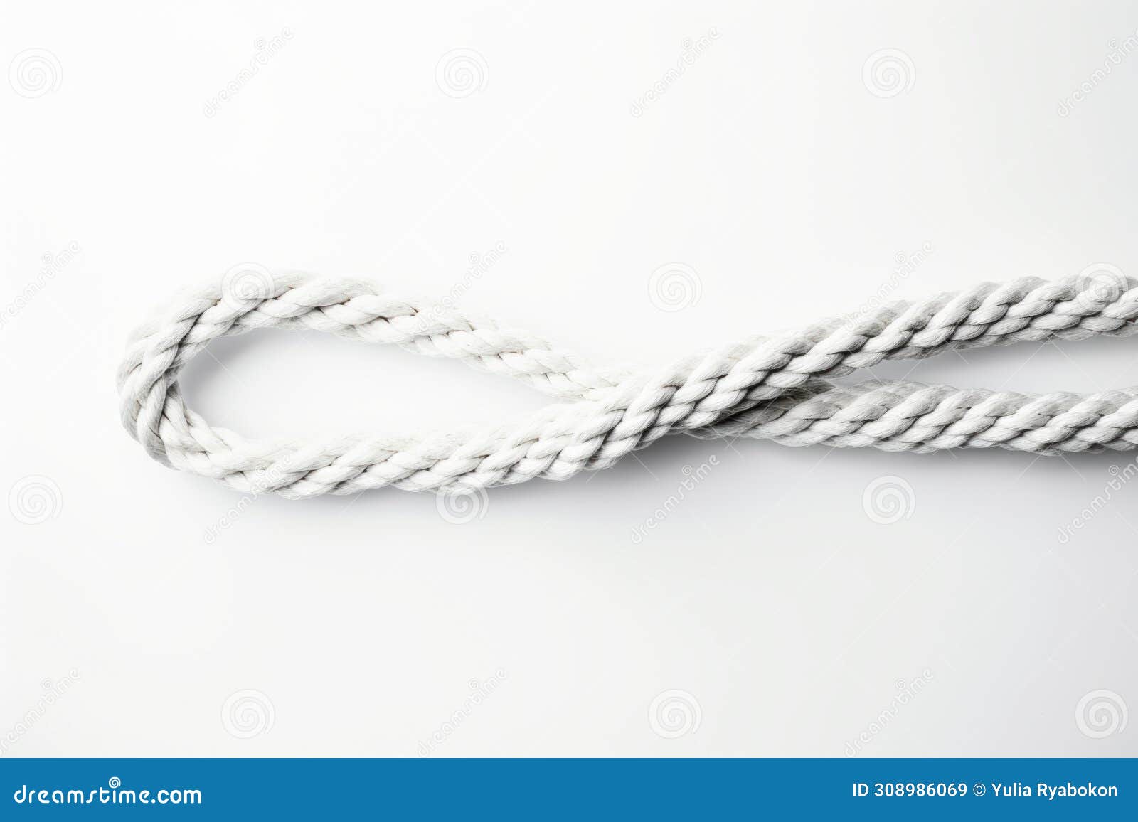 Frayed Rupture Of Cotton Rope On White Banner. Generate Ai Stock Image ...
