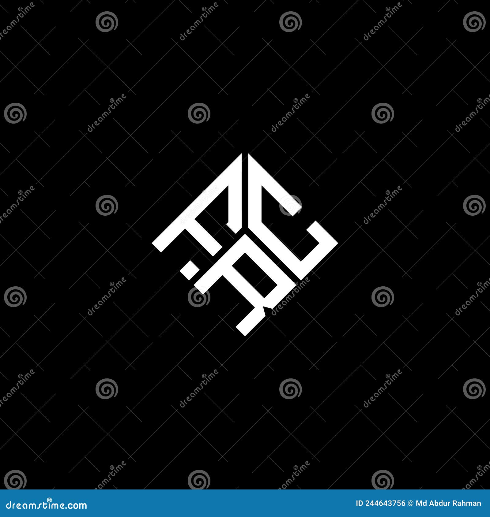 FRC Letter Logo Design on Black Background. FRC Creative Initials ...