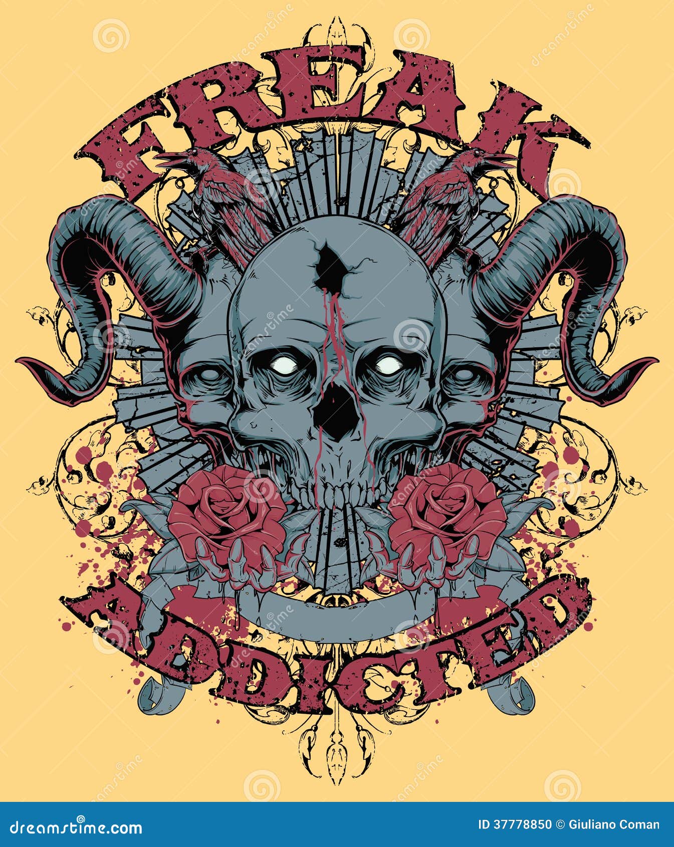 Freak addicted stock vector. Illustration of freak, danger - 37778850