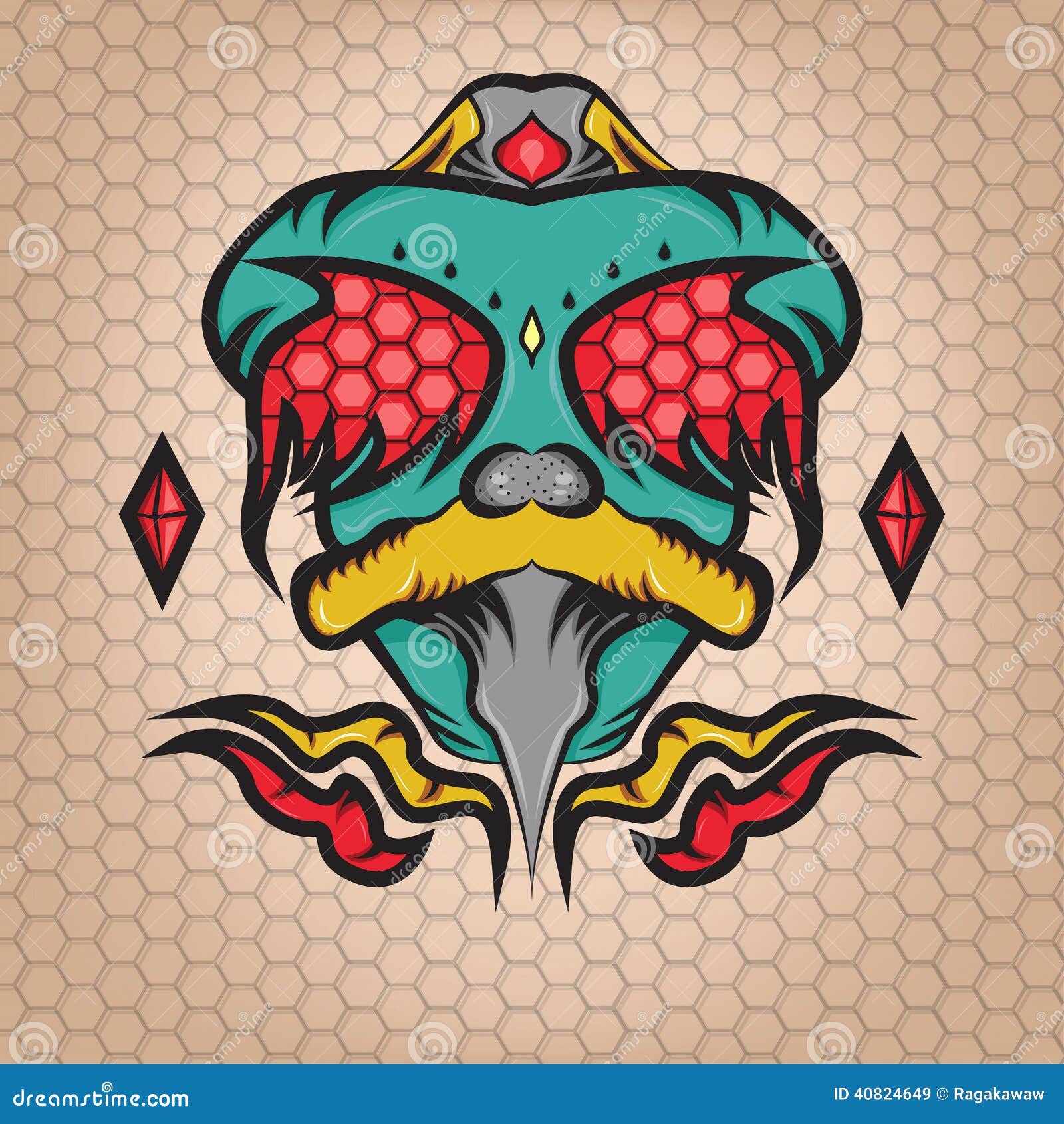 Freak Fly Monster Illustration Stock Illustration - Illustration of ...