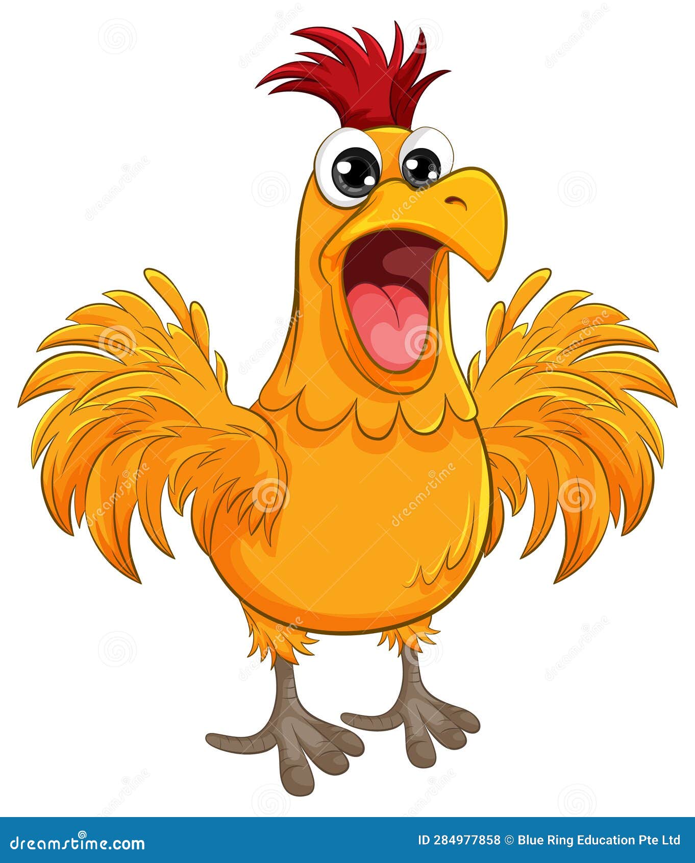 Freaking Out Chicken stock vector. Illustration of drawing - 284977858