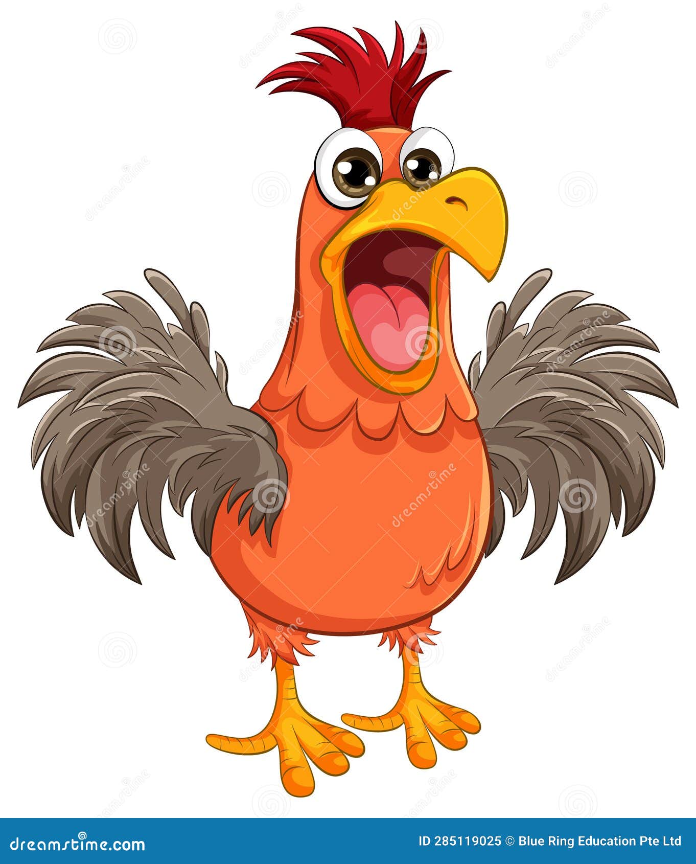 Freaking Out Chicken stock vector. Illustration of isolated - 285119025