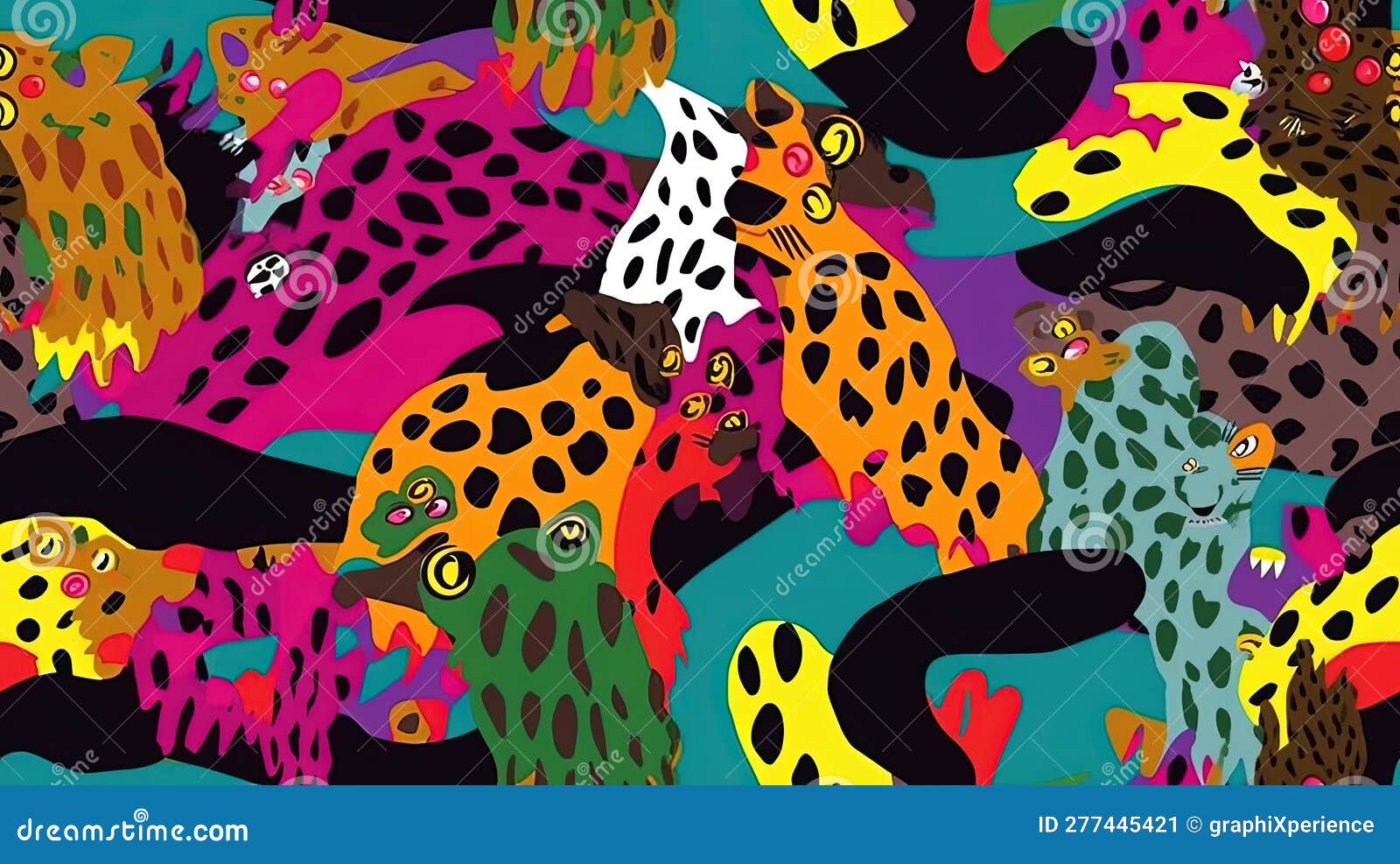 Freaky Color Fabric Pattern Design Stock Illustration - Illustration of ...