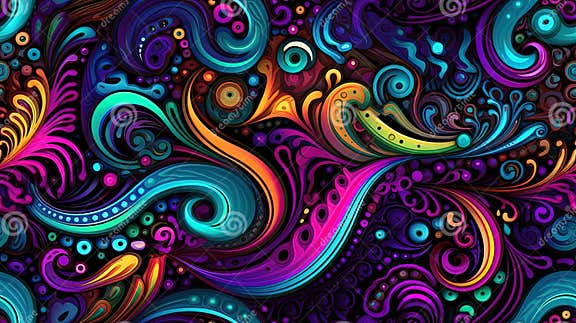 Freaky Color Fabric Pattern Design Stock Illustration - Illustration of ...