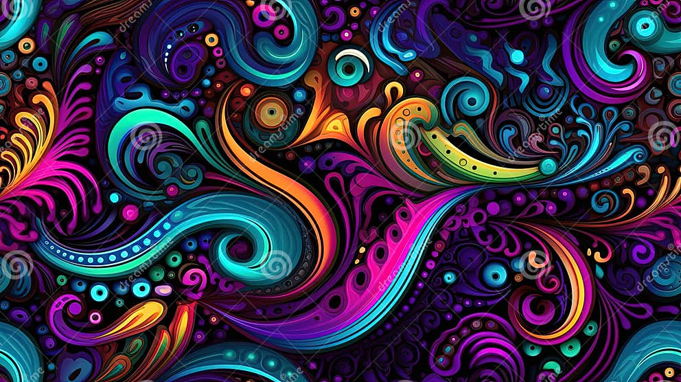 Freaky Color Fabric Pattern Design Stock Illustration - Illustration of ...