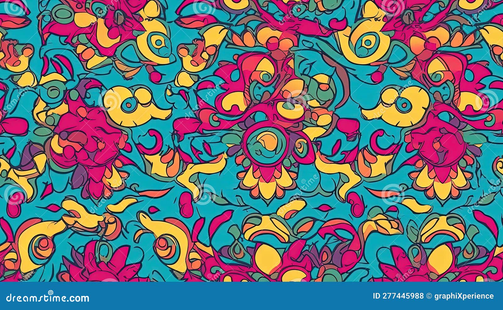 Freaky Color Fabric Pattern Design Stock Illustration - Illustration of ...