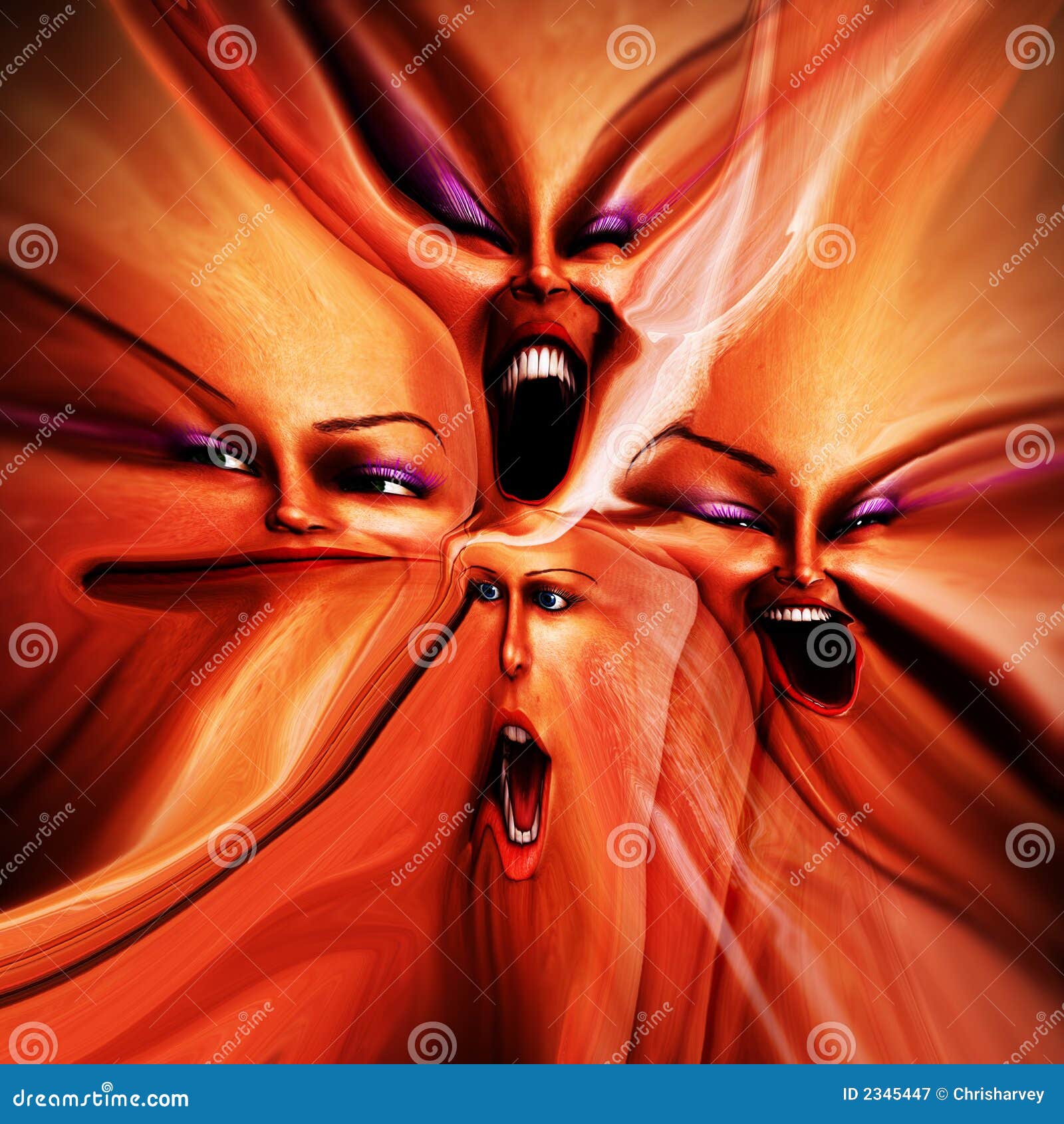 Freaky Female Emotions 2 Stock Photo | CartoonDealer.com #2345472