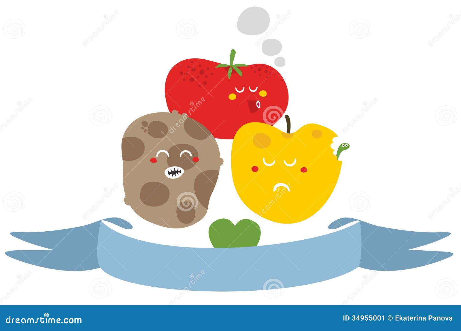 Freaky Fruits and Vegetables. Stock Vector - Illustration of dieting ...