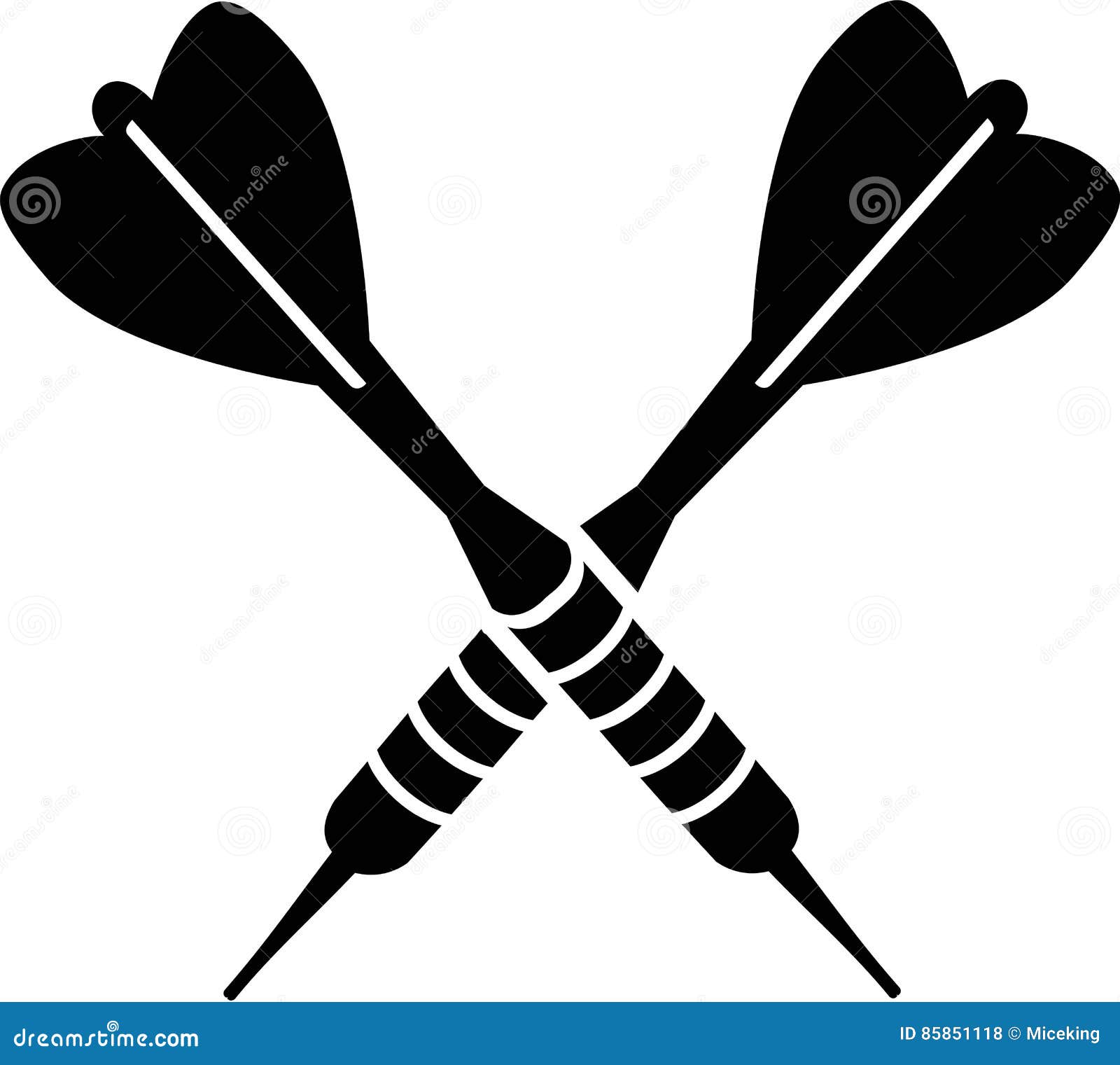 Frecce Del Dardo Dei Dardi Attraversate Illustrazione Vettoriale ...