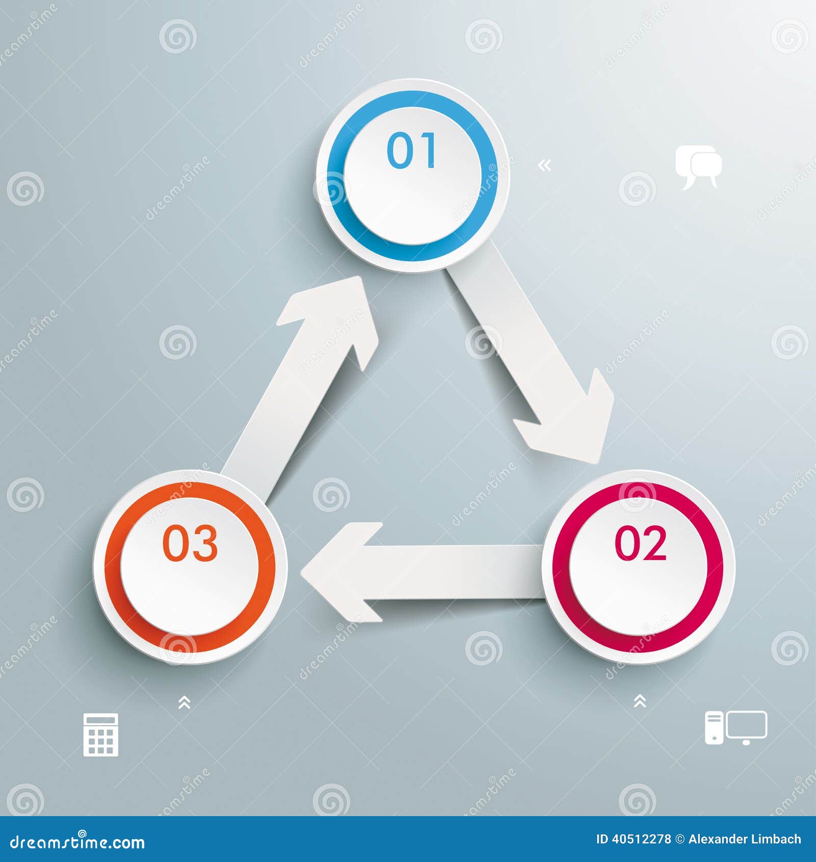 Frecce Di Infographic Del Triangolo Illustrazione di Stock ...