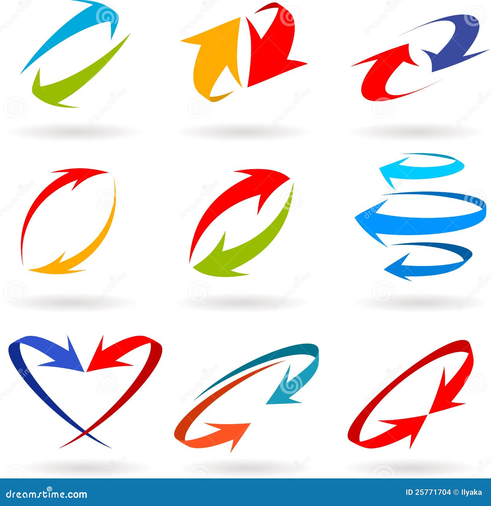 Frecce Variopinte 3d Impostate Illustrazione Vettoriale - Illustrazione ...