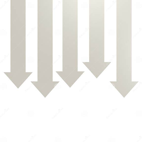 FRECCIA BIANCA GIÙ illustrazione di stock. Illustrazione di insieme ...