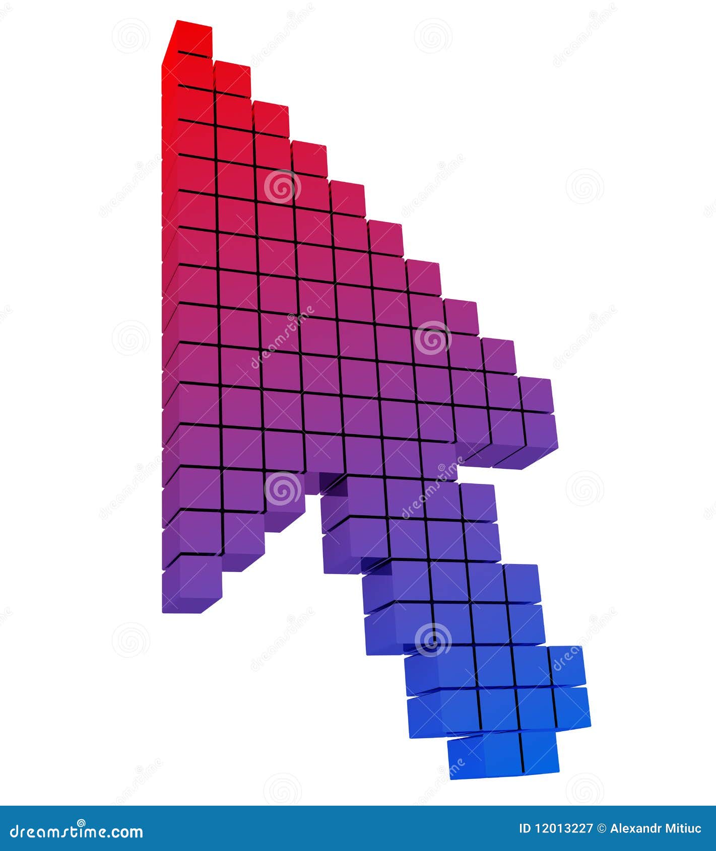 Freccia Colorata Del Cursore Del Mouse. Gradiente Da Colore Rosso Alla ...