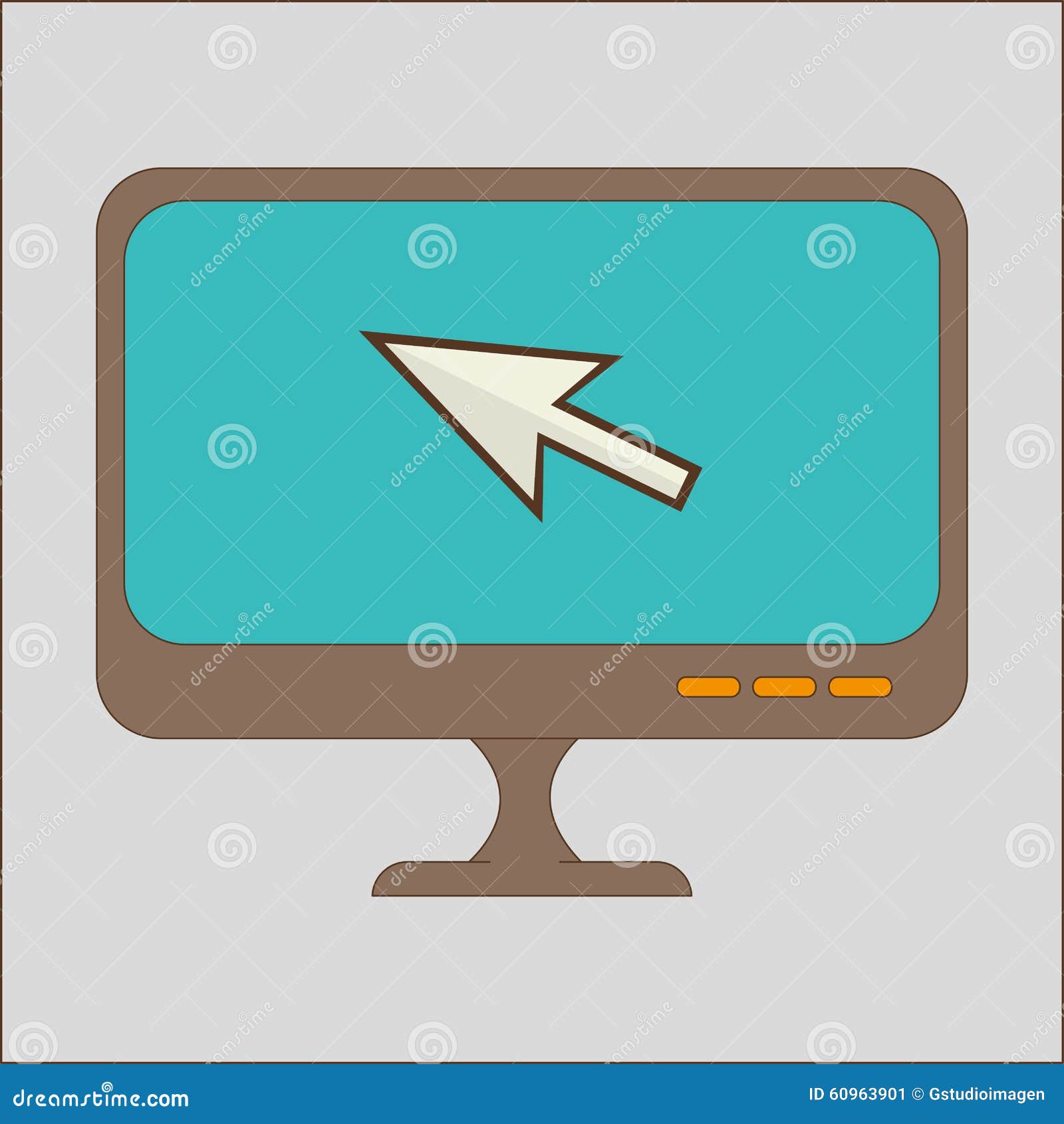 Freccia Del Puntatore Del Computer Illustrazione Vettoriale ...