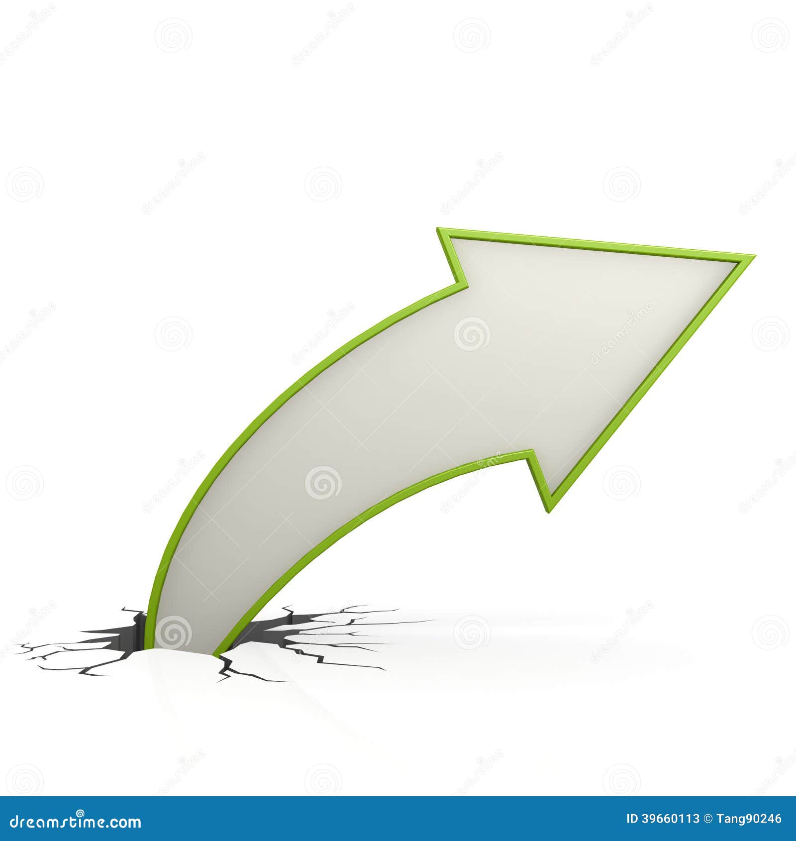 Freccia Della Curva Su Verde Illustrazione di Stock - Illustrazione di ...