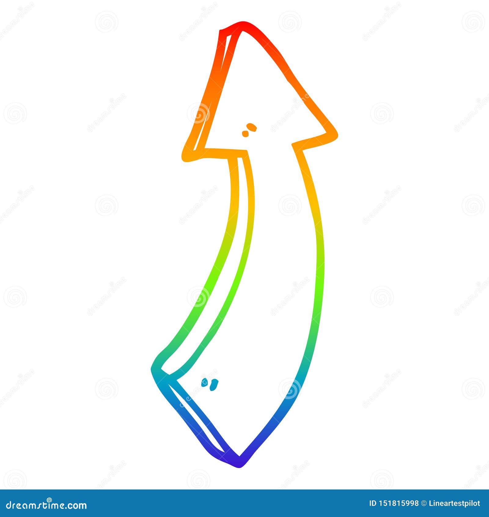 Freccia Di Disegno Con Gradiente a Gradiente Di Arcobaleno Creativo ...