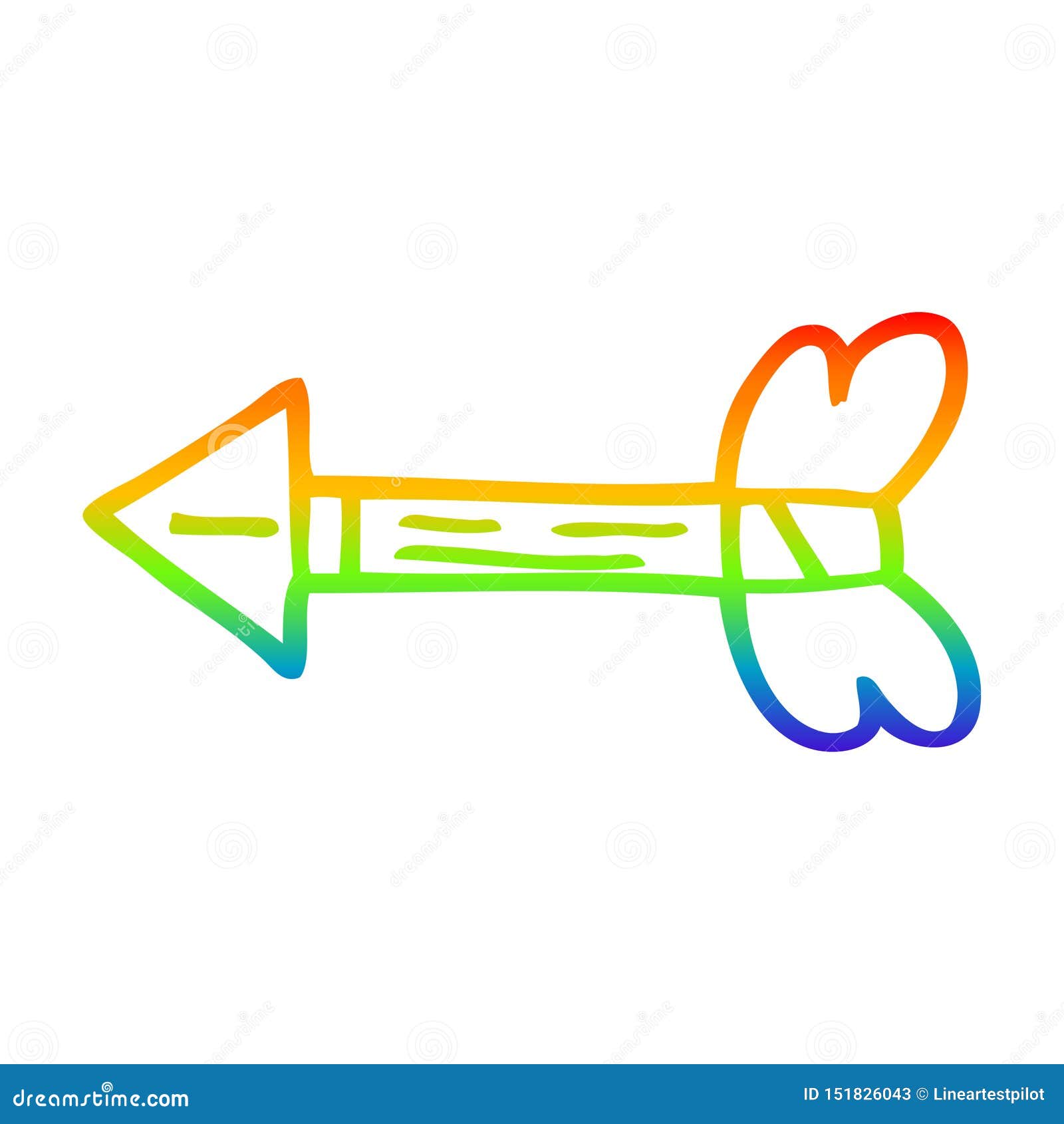 Freccia Di Disegno Con Gradiente a Gradiente Di Arcobaleno Creativo ...