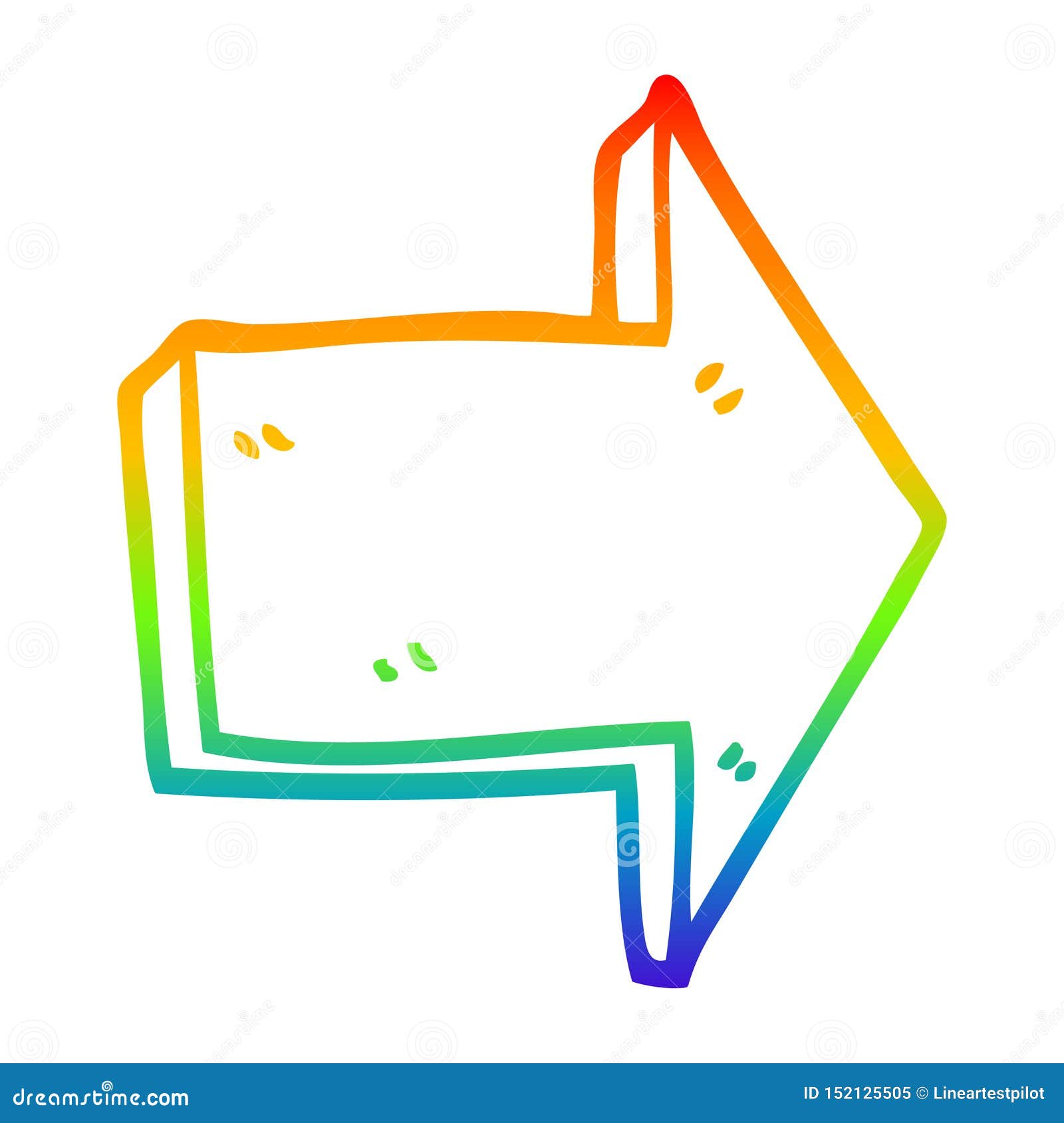 Freccia Di Disegno Con Gradiente a Gradiente Di Arcobaleno Creativo ...