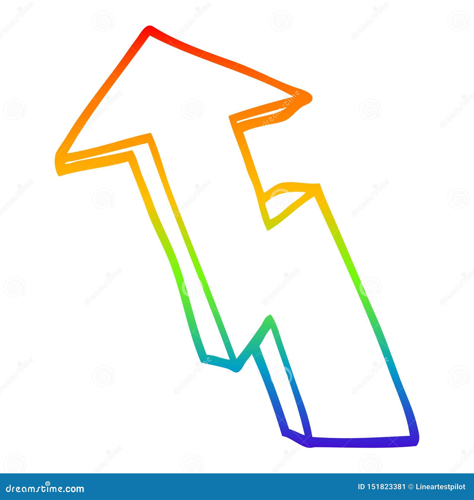Freccia Di Disegno a Gradiente a Gradiente Di Arcobaleno Creativo ...