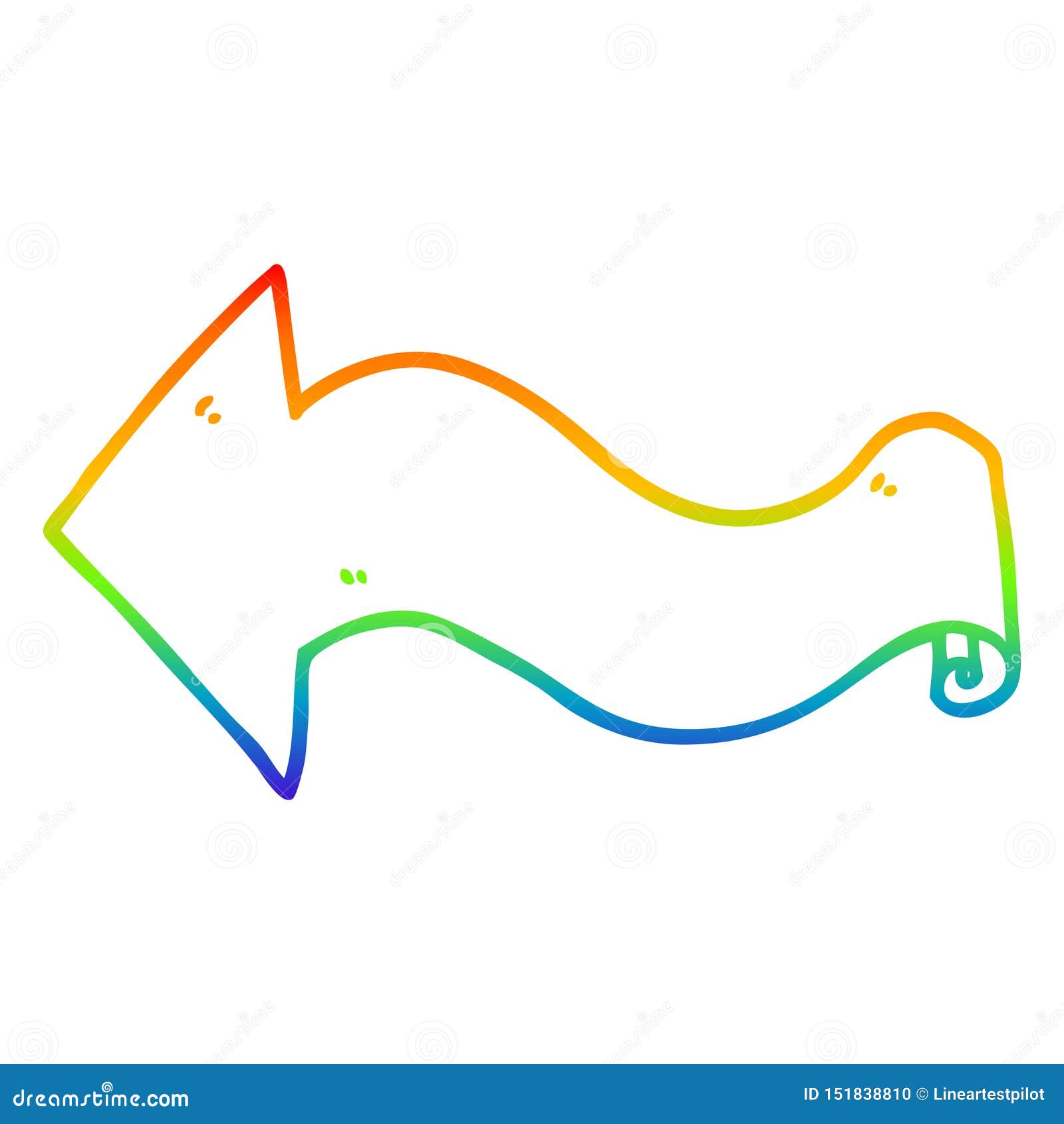 Freccia Di Disegno a Gradiente a Gradiente Di Arcobaleno Creativo ...