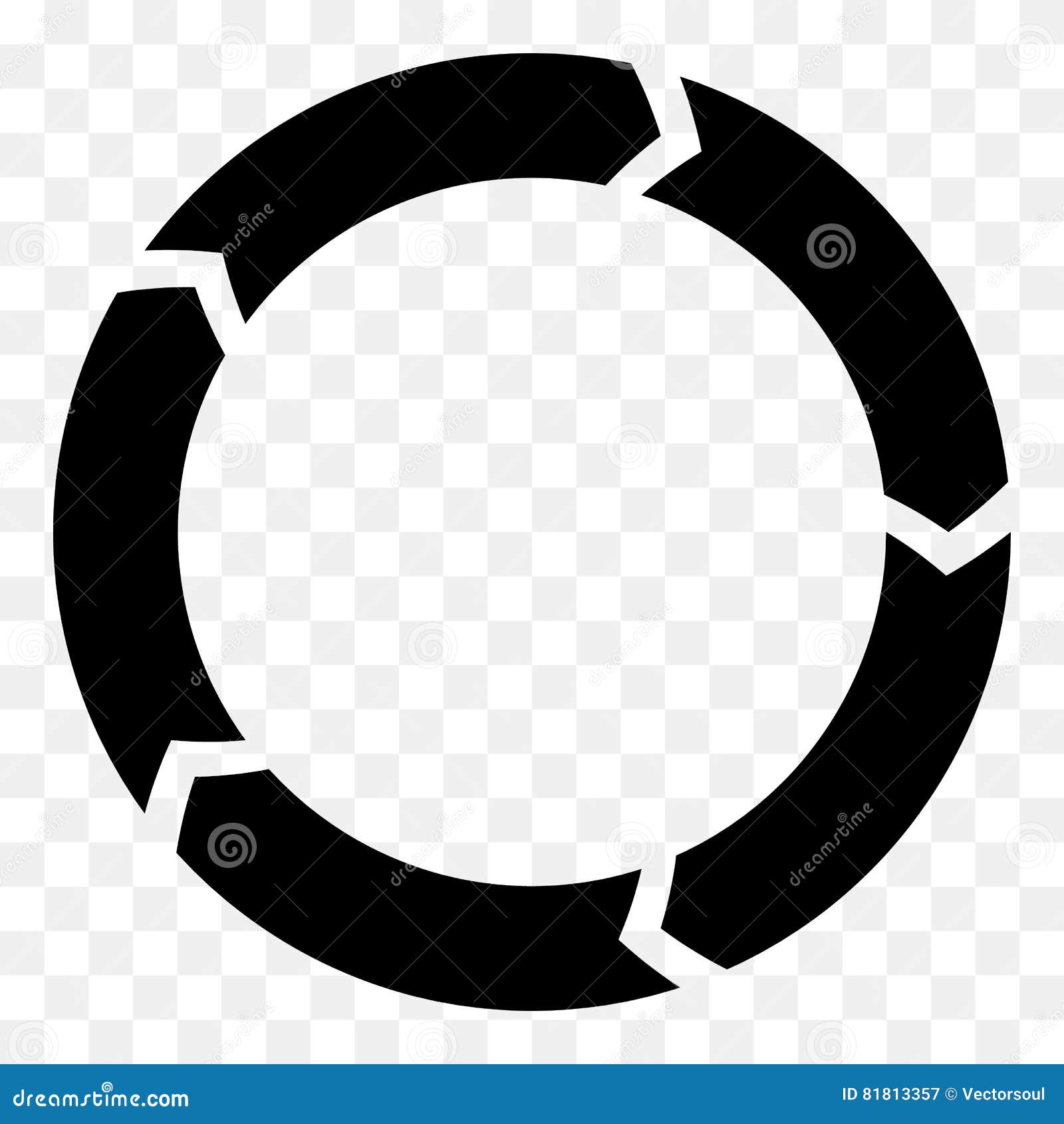 Freccia Segmentata Del Cerchio Icona Circolare Della Freccia Processo ...