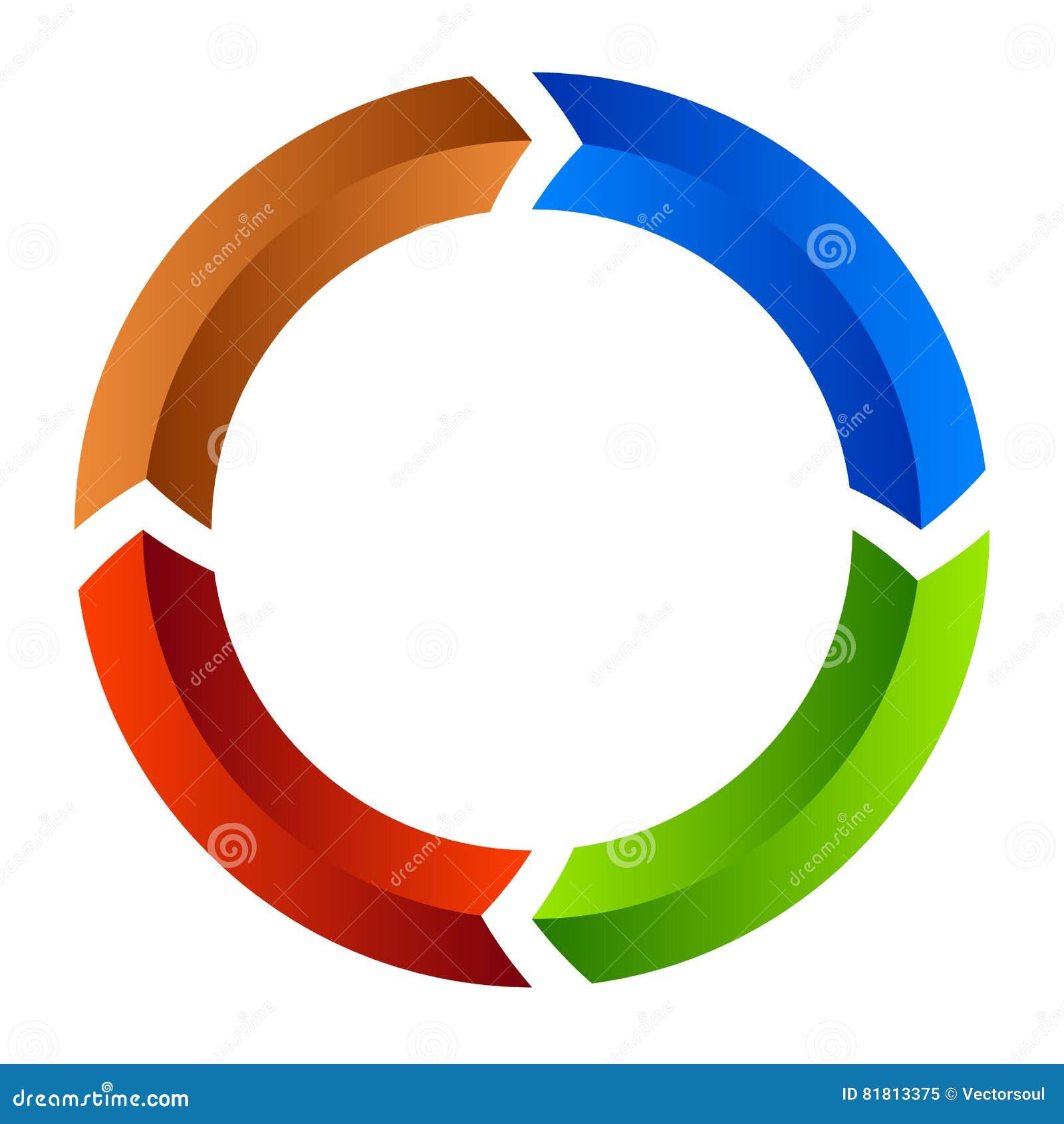 Freccia Segmentata Del Cerchio Icona Circolare Della Freccia Processo ...