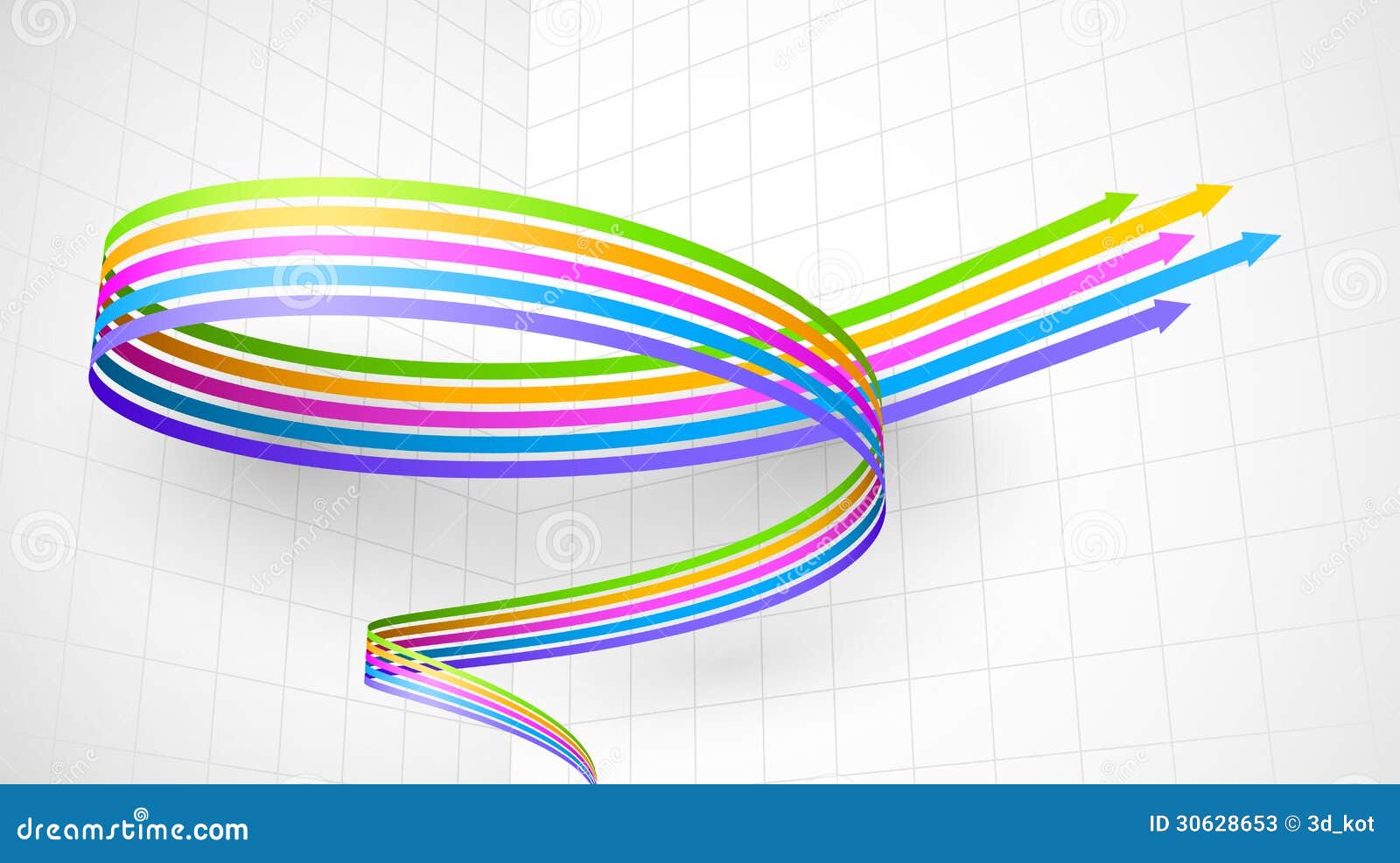 Freccia a Spirale Colorata 3D Illustrazione Vettoriale - Illustrazione ...