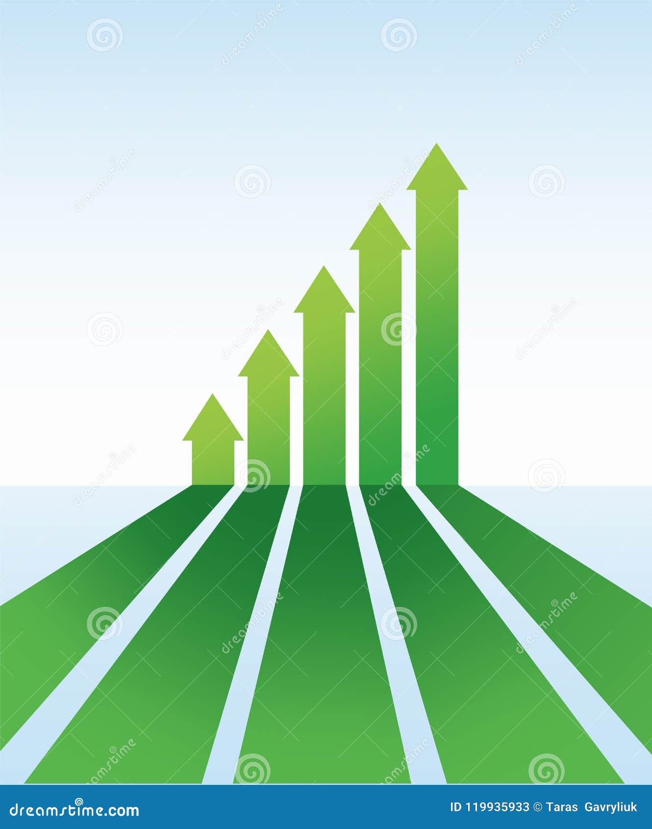 Freccia verde illustrazione vettoriale. Illustrazione di finanziario ...