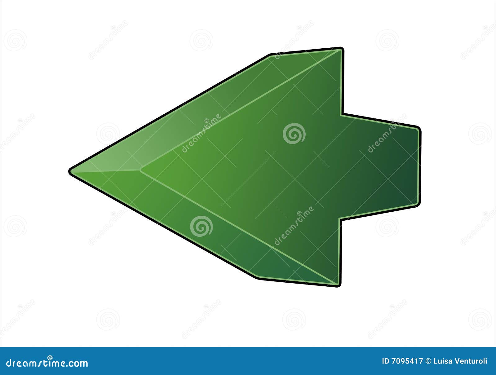 Freccia verde illustrazione di stock. Illustrazione di contrassegno ...