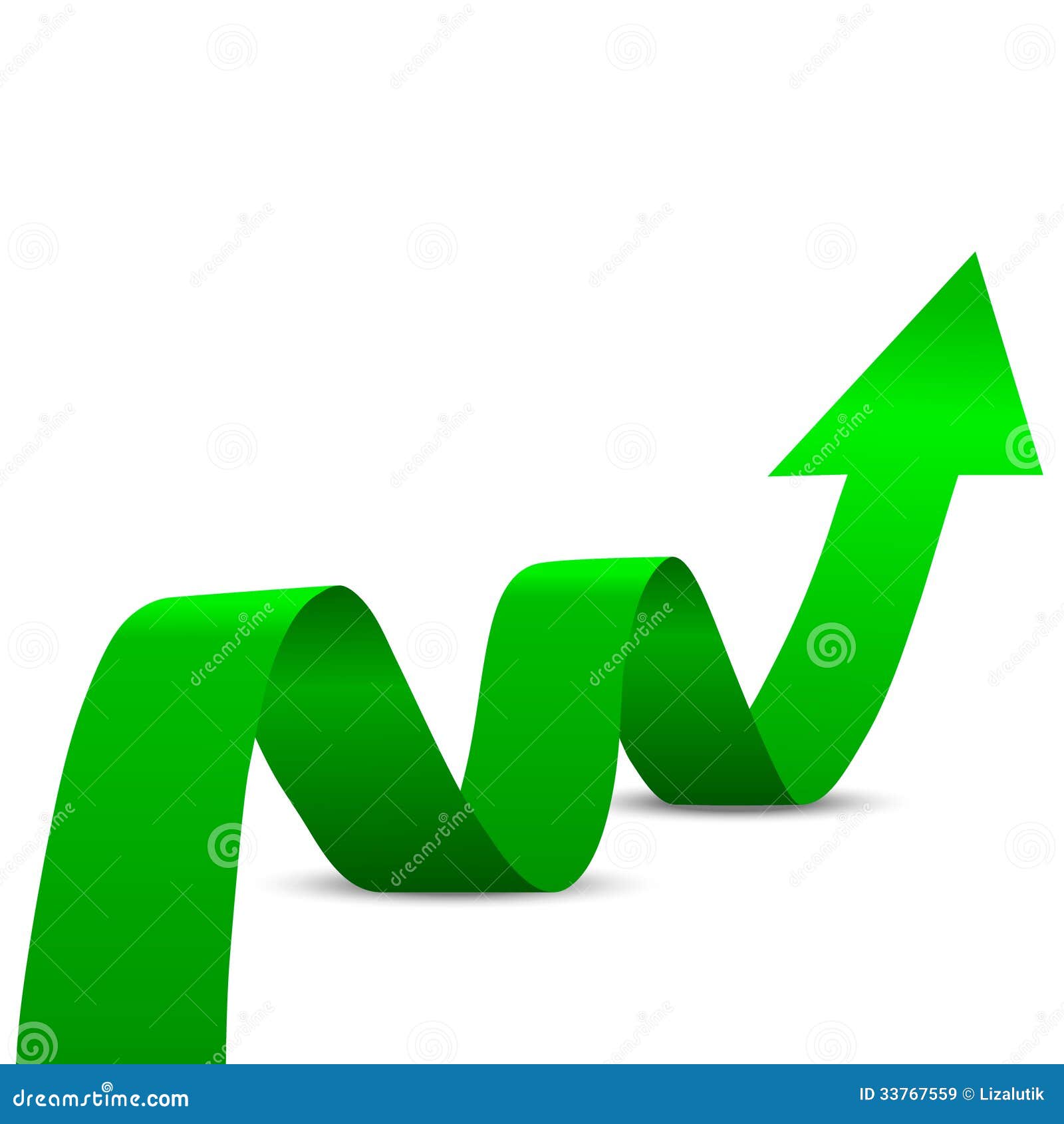 Freccia verde astratta su illustrazione vettoriale. Illustrazione di ...