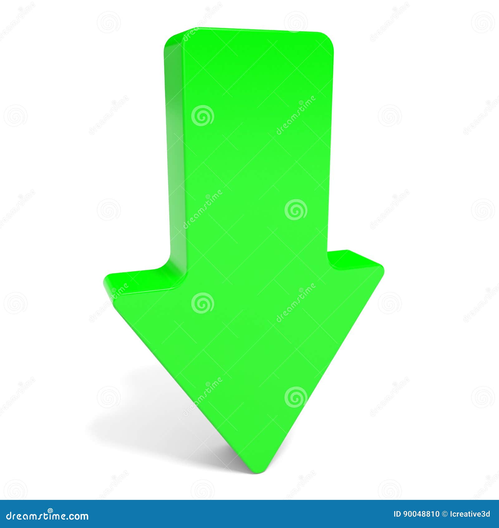 Freccia verde giù illustrazione di stock. Illustrazione di guasto ...