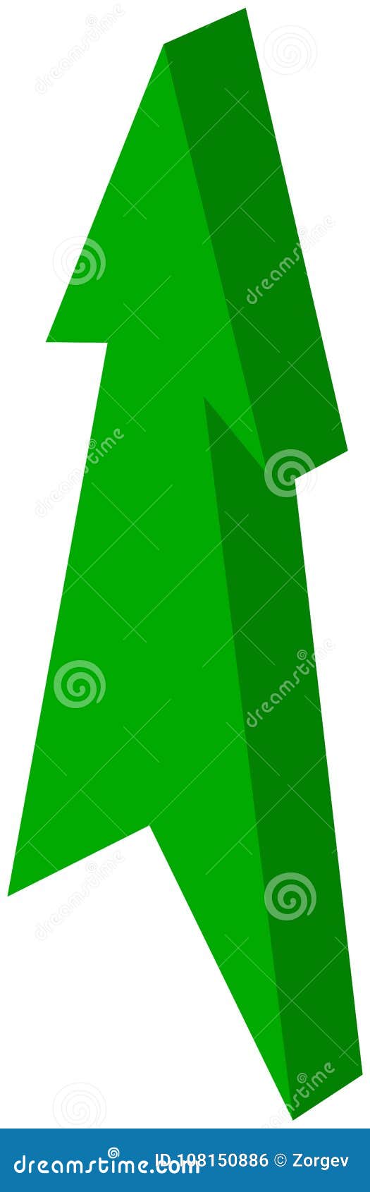 Freccia Verde Indicata - Illustrazione 3D Illustrazione di Stock ...