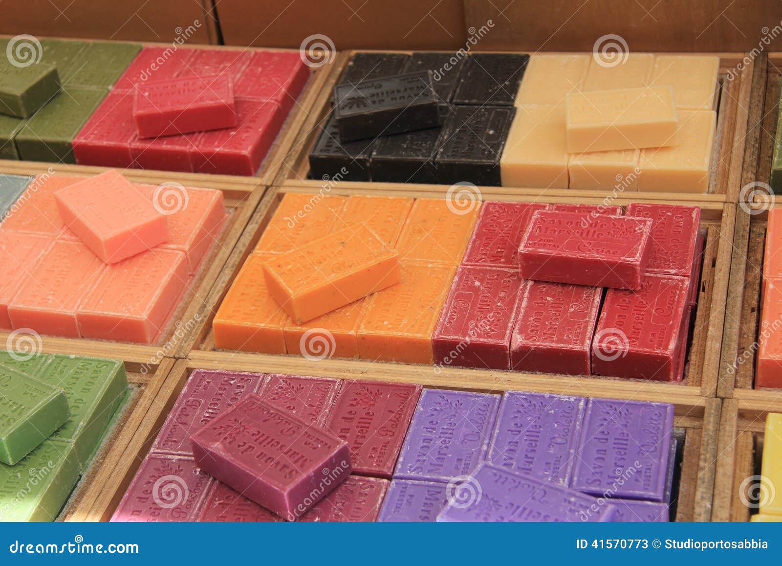Frech Soap at a Market Stall Stock Image - Image of provence, france ...