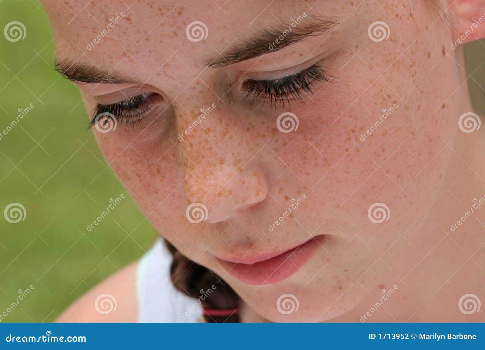 Freckled Face stock photo. Image of teenager, peaceful - 1713952