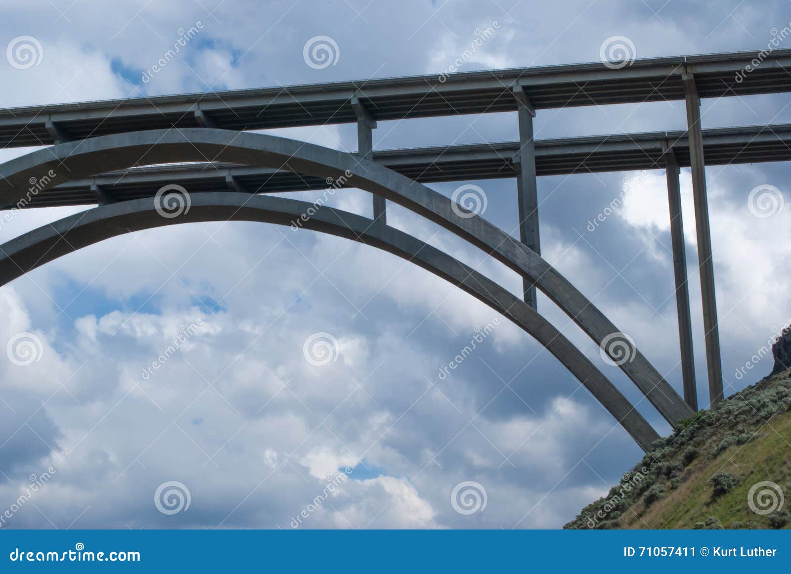Fred G Redmon Bridge stock image. Image of redmon, blue - 71057411