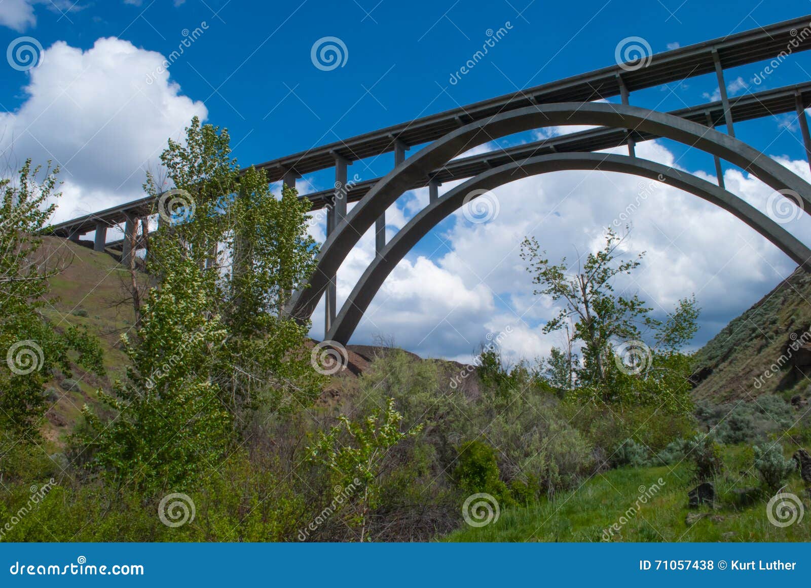 Fred G Redmon Bridge stock photo. Image of arch, fred - 71057438