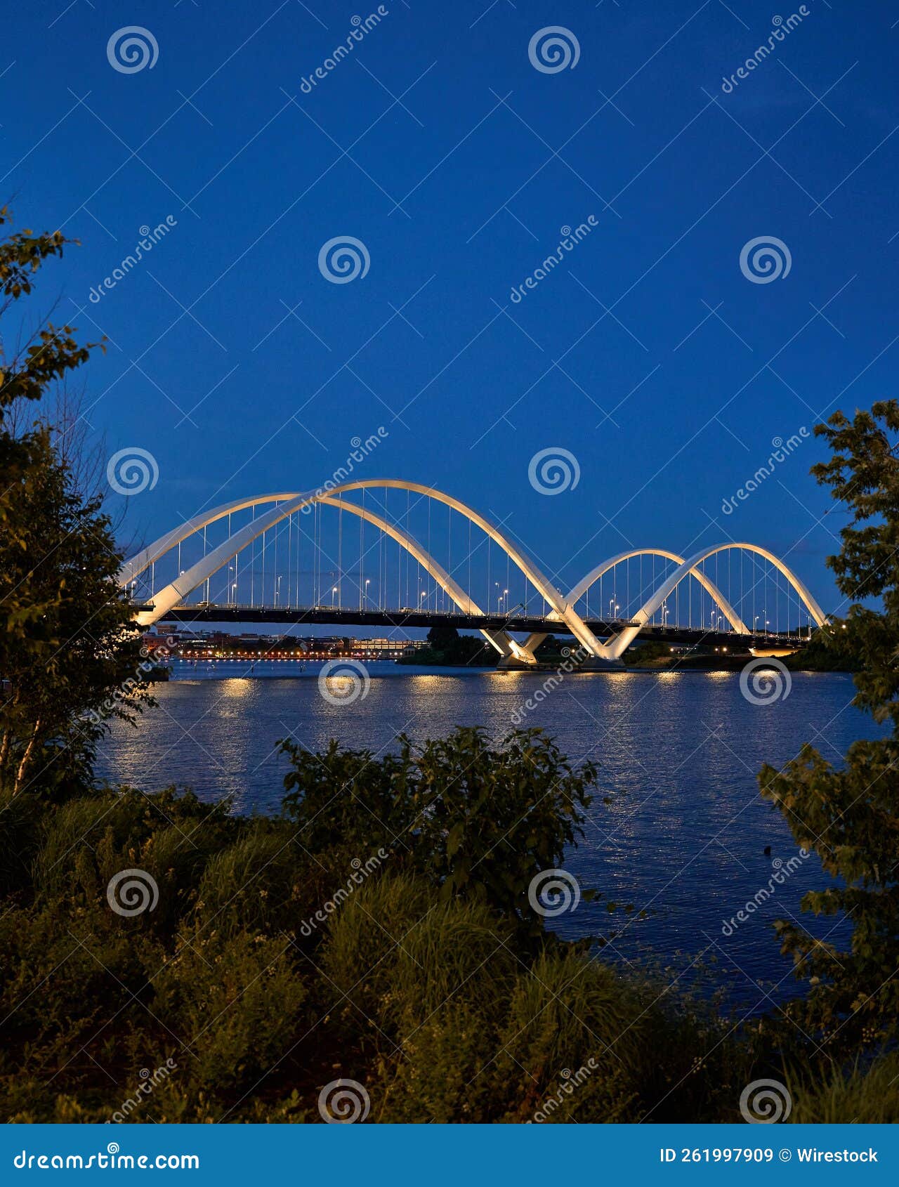 Frederick Douglass Memorial Bridge in the Evening Editorial Stock Image ...